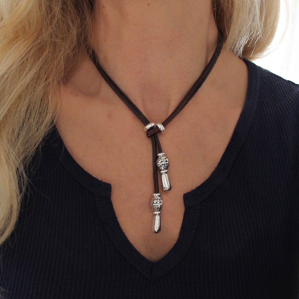 Buy a leather necklace with a pendant Beau Soleil Jewelry